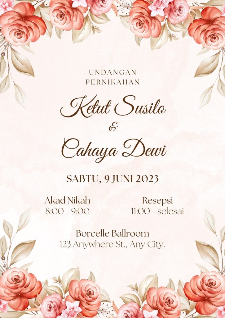 8+ Undangan Pernikahan Cetak dan Digital di Tulungagung - Pernikahan.or.id