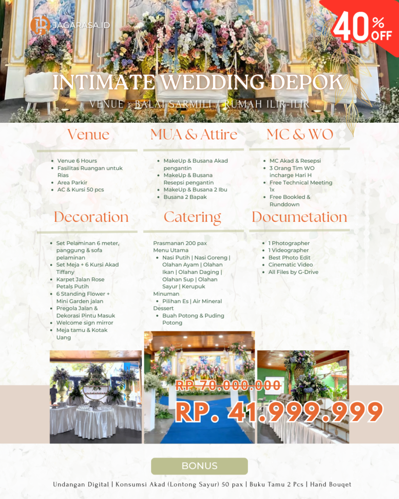 Paket Wedding Intimate – Pernikahan.or.id